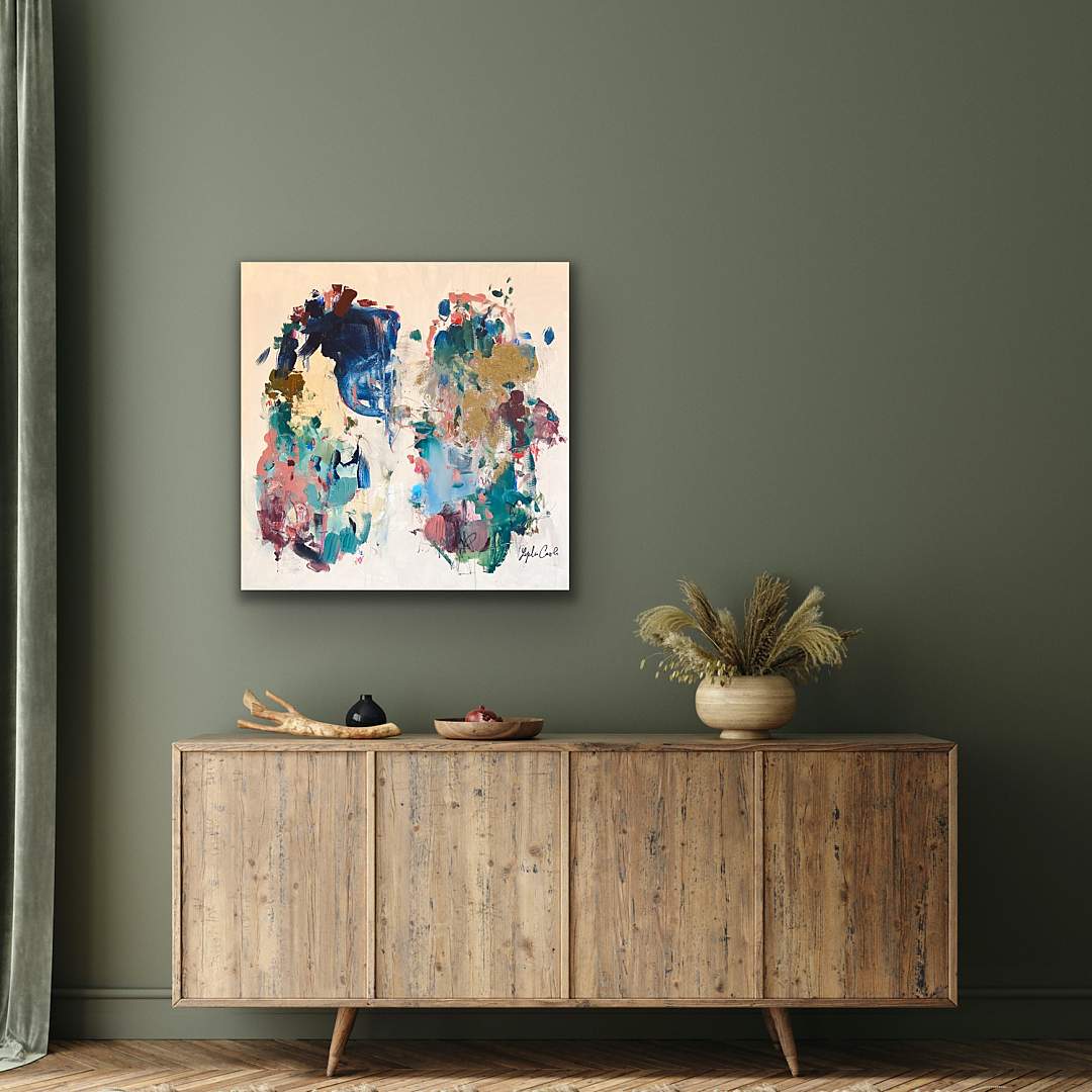 Abstract Art Indulgence - Teal Canvas